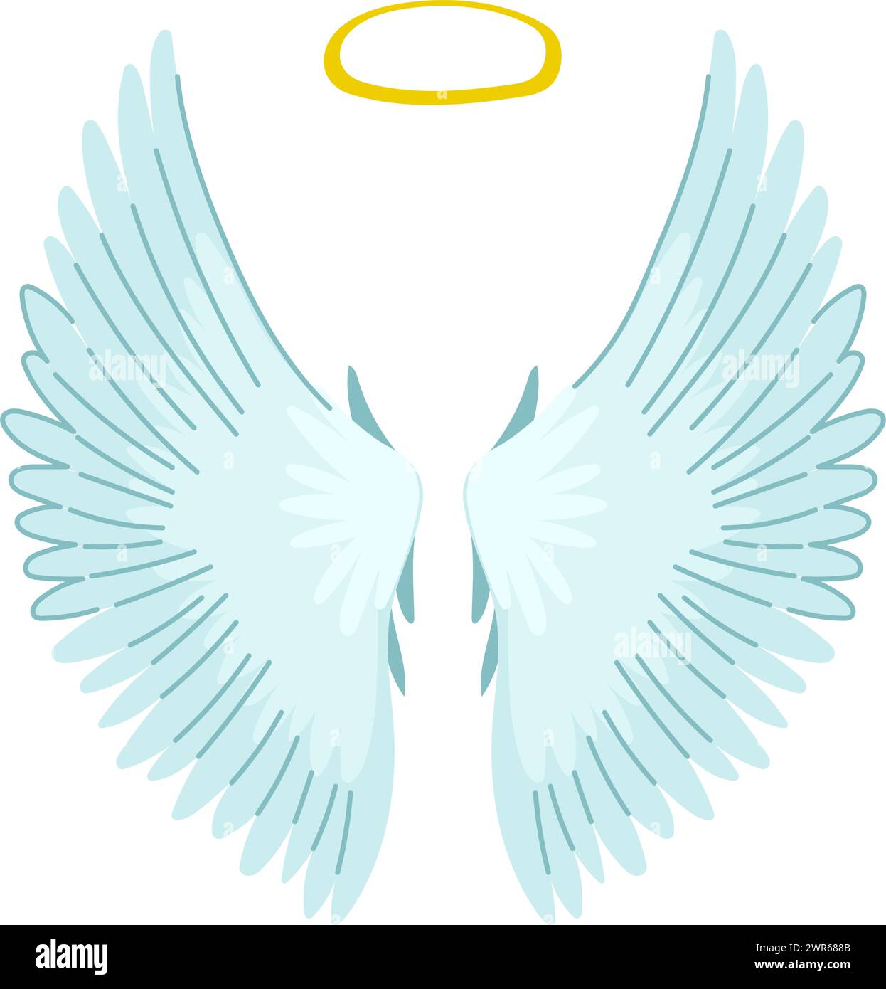 heaven wing angel cartoon vector illustration Stock Vector Image & Art ...
