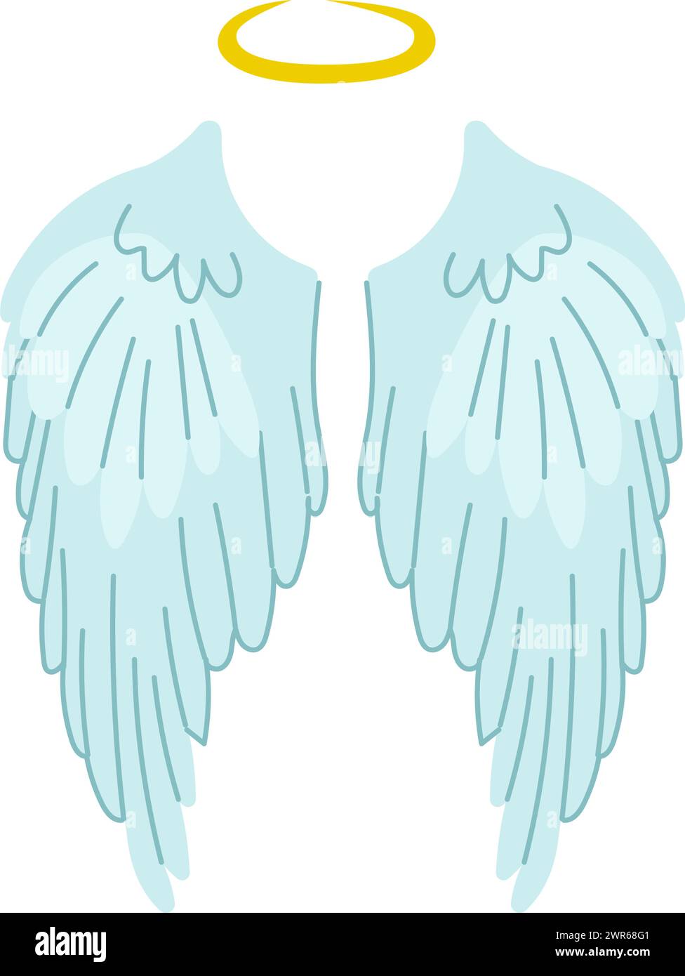 doodle wing angel cartoon vector illustration Stock Vector Image & Art ...