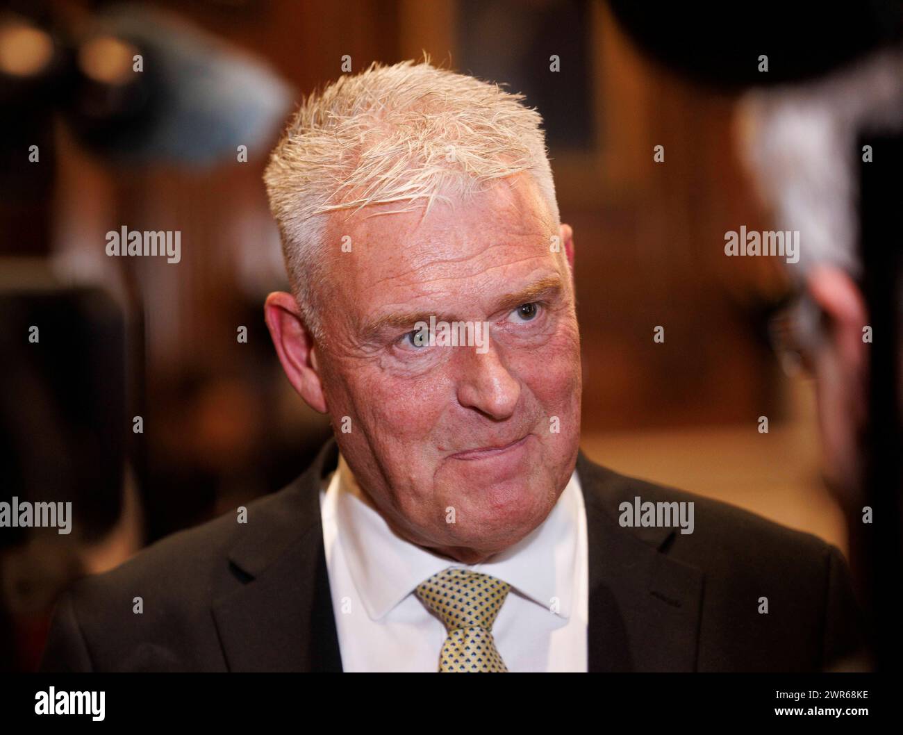 London, UK. 11th Mar, 2024. Lee Anderson joins Reform UK from the Conservative Party. Former ...