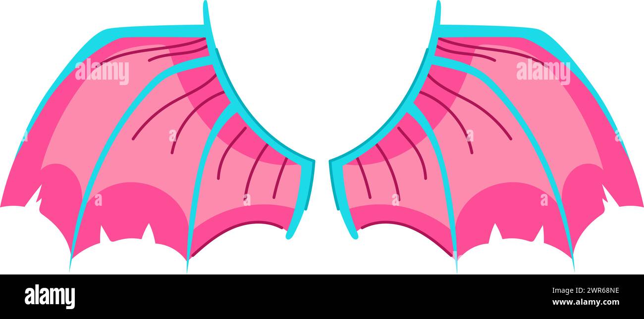 wing wings dragon cartoon vector illustration Stock Vector Image & Art ...