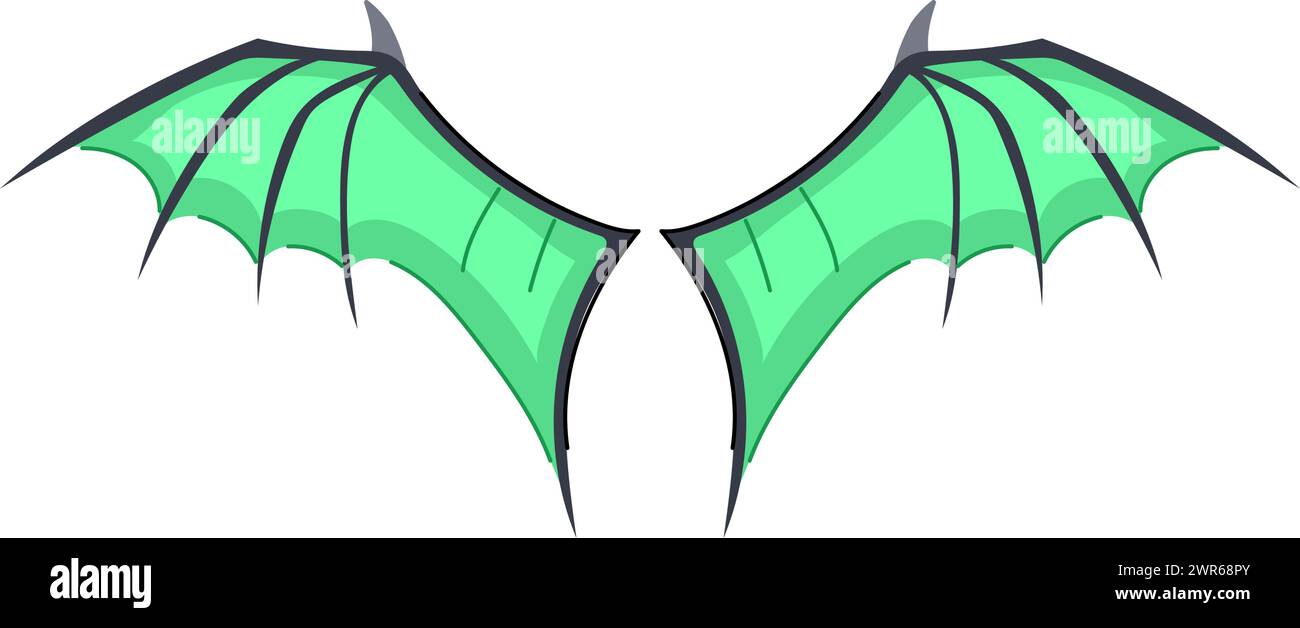 angel wings dragon cartoon vector illustration Stock Vector Image & Art ...