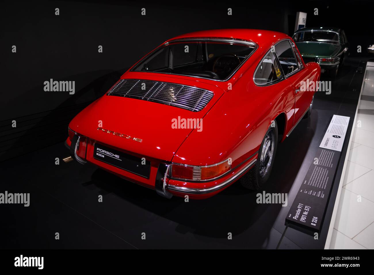 vintage red Porsche 911 901 Number 57 classic car 1963 on display ...