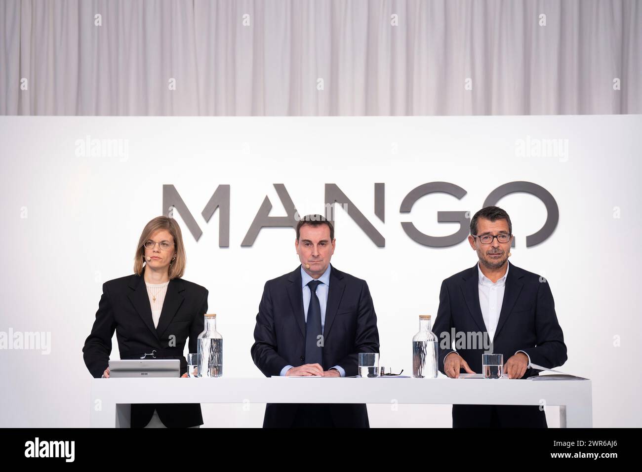 (L-R) Mango's Chief Financial Officer and member of the Group's ...
