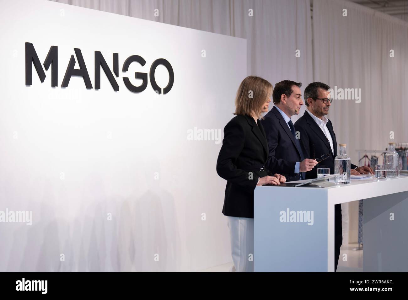 (L-R) Mango's Chief Financial Officer and member of the Group's ...