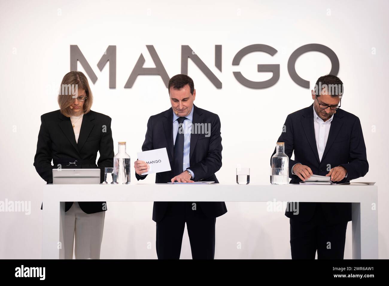 (L-R) Mango's Chief Financial Officer and member of the Group's ...