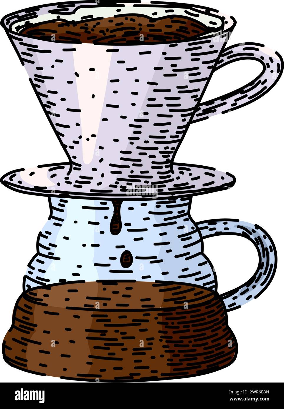 drip coffee shop sketch hand drawn vector Stock Vector Image & Art - Alamy