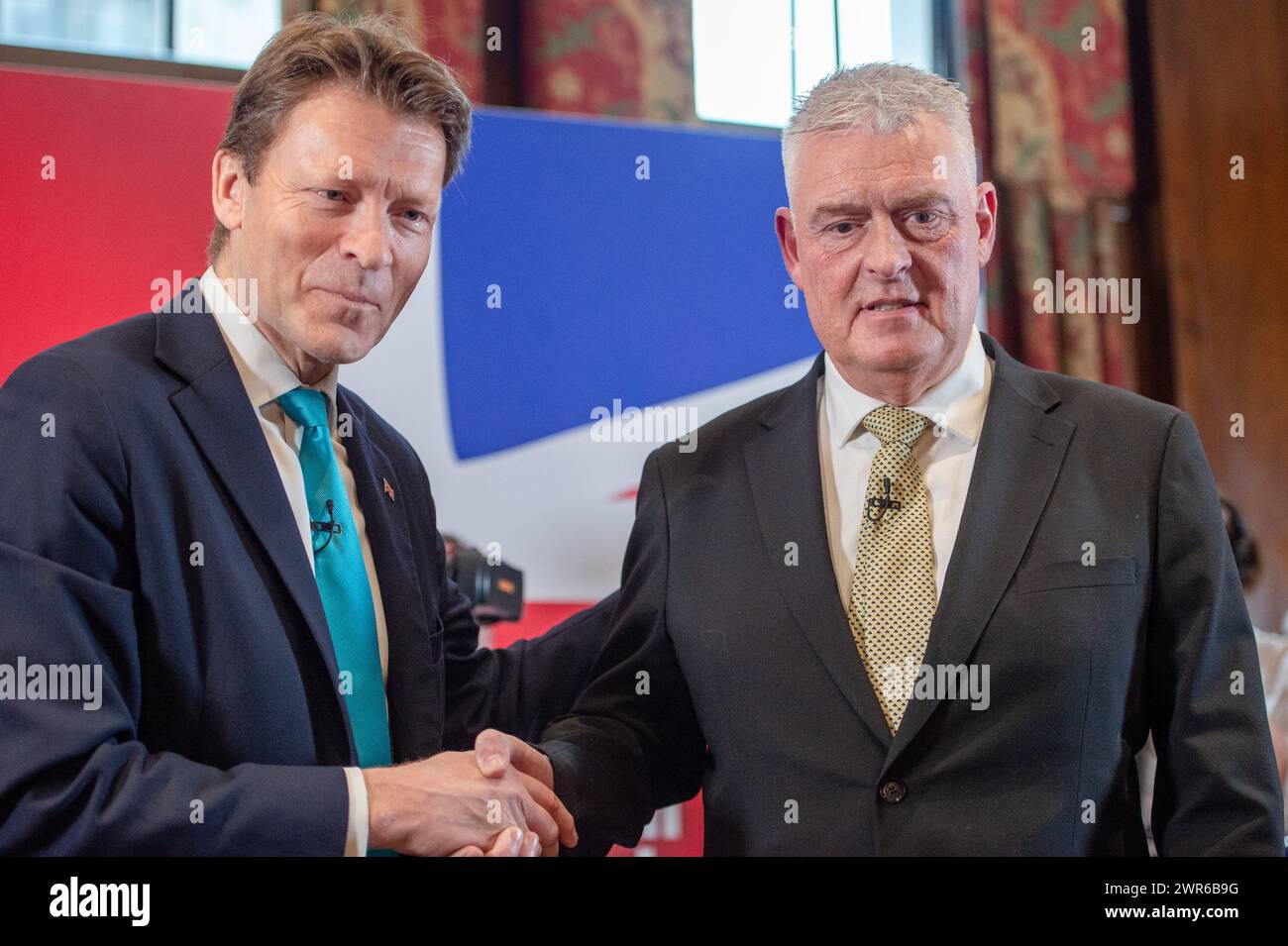 London, England, UK. 11th Mar, 2024. Party leader RICHARD TICE (L ...