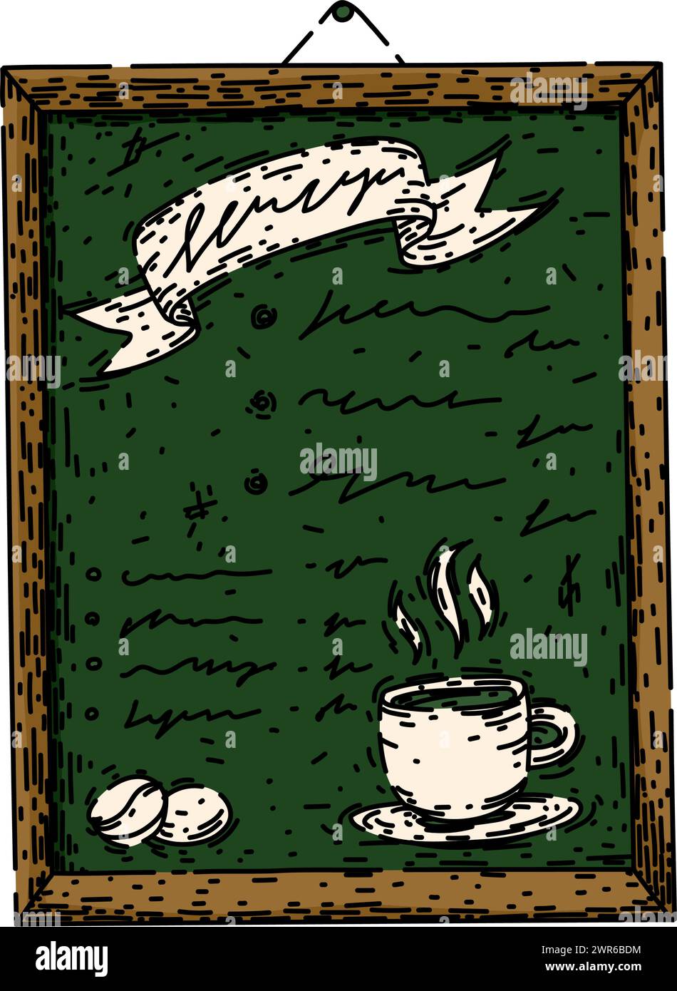 retail coffee shop sketch hand drawn vector Stock Vector Image & Art ...