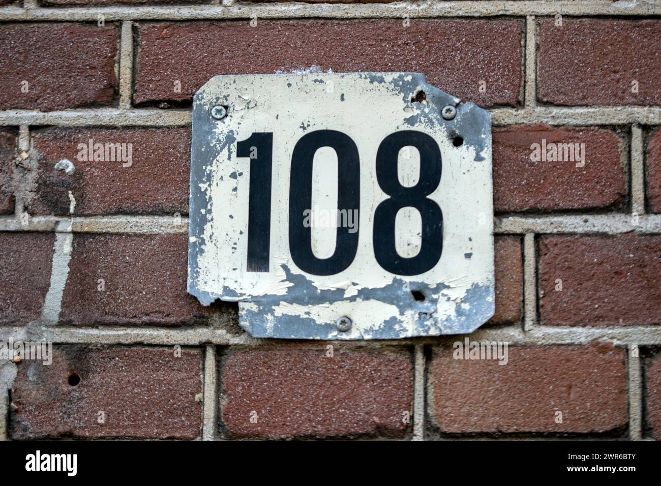 Close Up House Number 108 At Amsterdam The Netherlands 6-3-2024 Stock ...