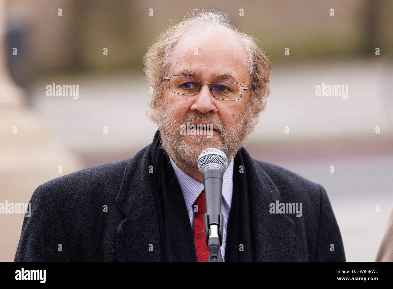 Dr Paul Flather speaks during the Commonwealth Day commemorative ...