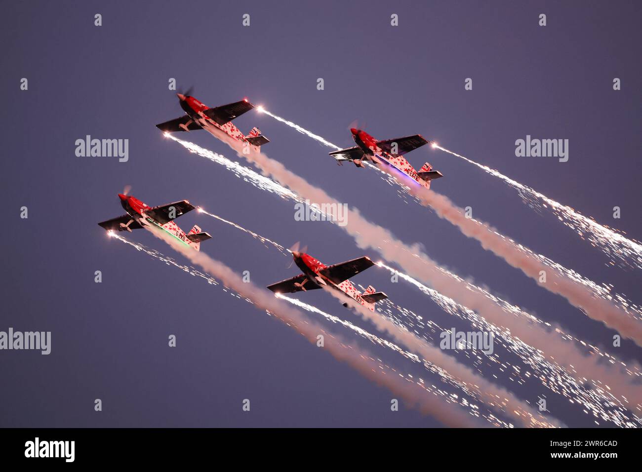 19/06/22 Timed to coincide with sunset, The Global Stars aerobatic ...