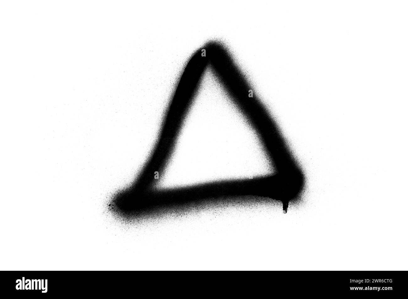 Grunge style shape. Spray painted triangle Stock Photo - Alamy
