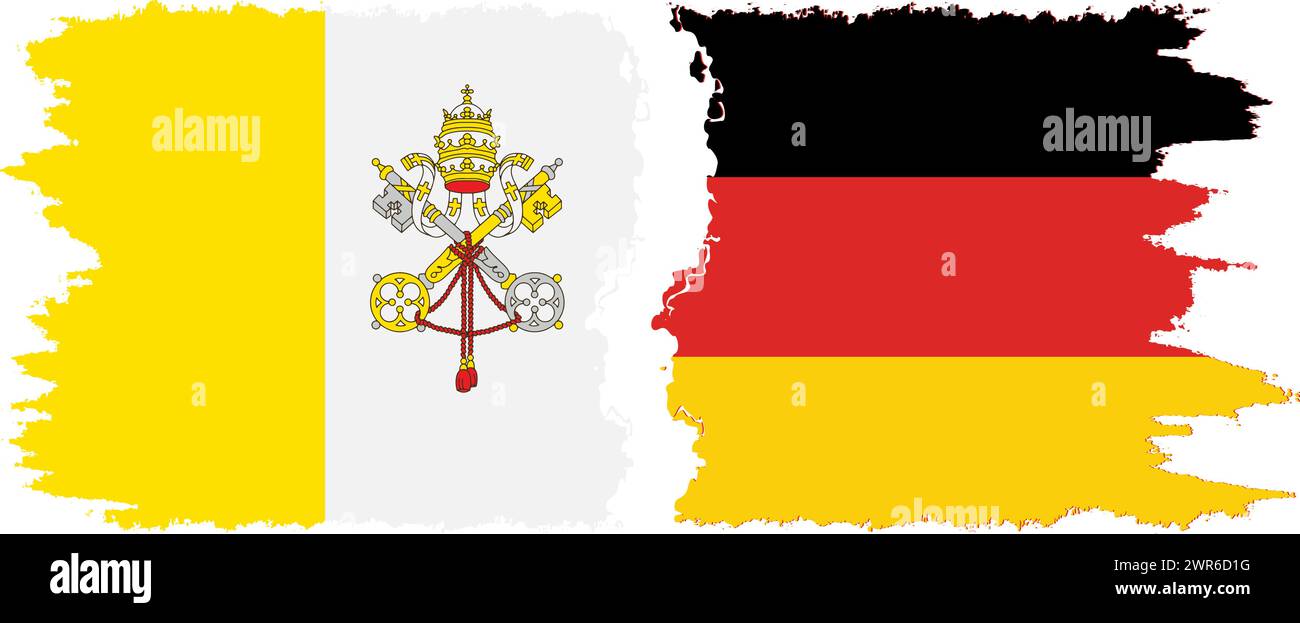 Germany and Vatican grunge flags connection, vector Stock Vector Image ...