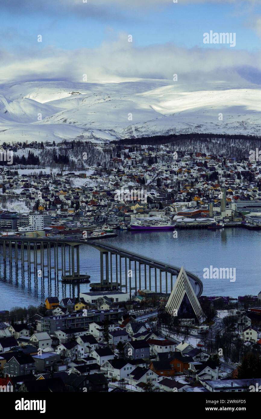 Tromso view from fjord Stock Photo - Alamy