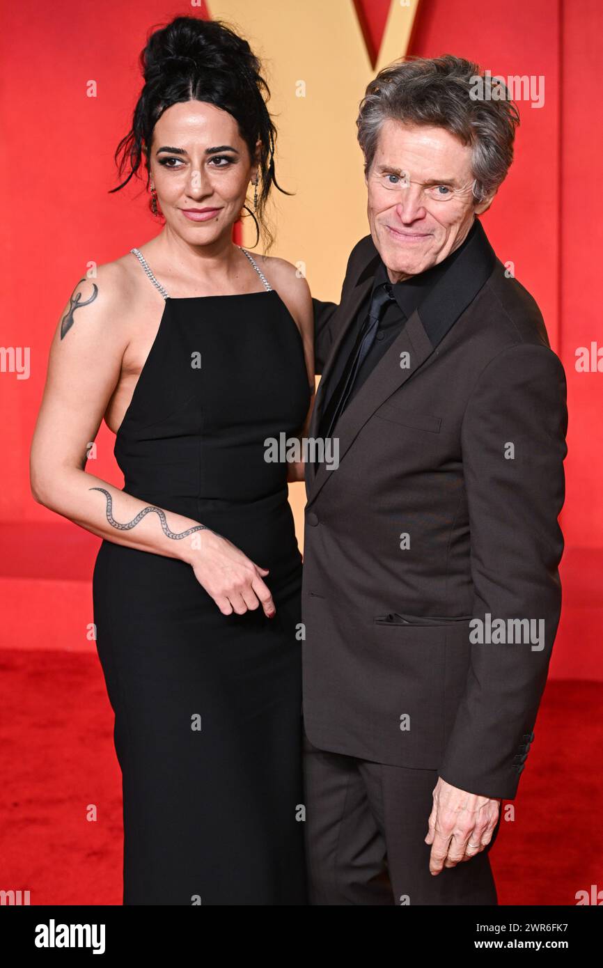 Los Angeles, USA. March 10th, 2024. Giada Colagrande and Willem Dafoe arriving at the Vanity ...