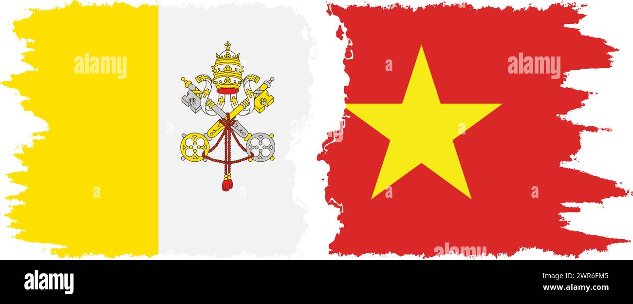 Vietnam and Vatican grunge flags connection, vector Stock Vector Image ...