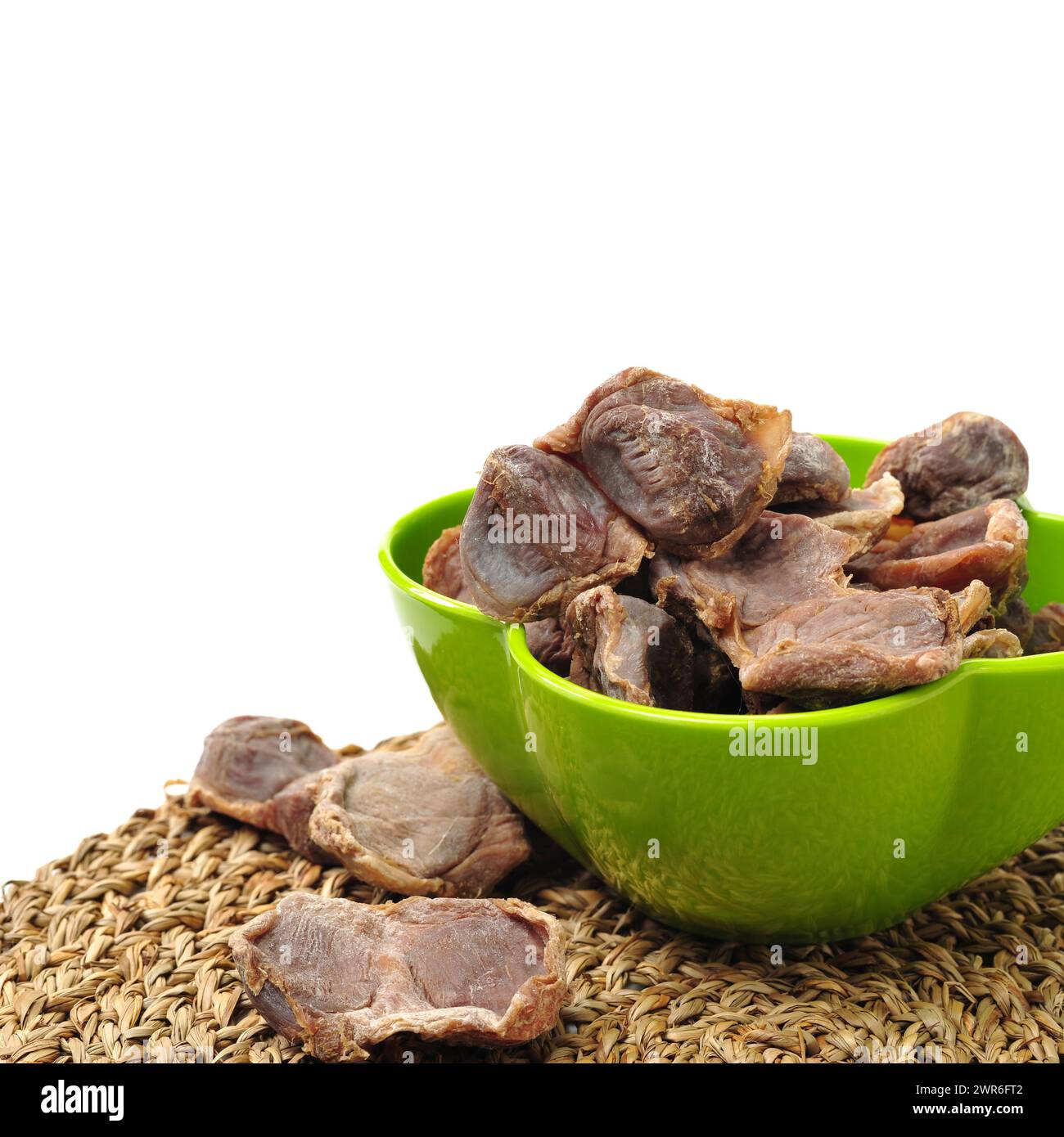 Chinese Waxed Salted Chicken gizzard on white background Stock Photo ...