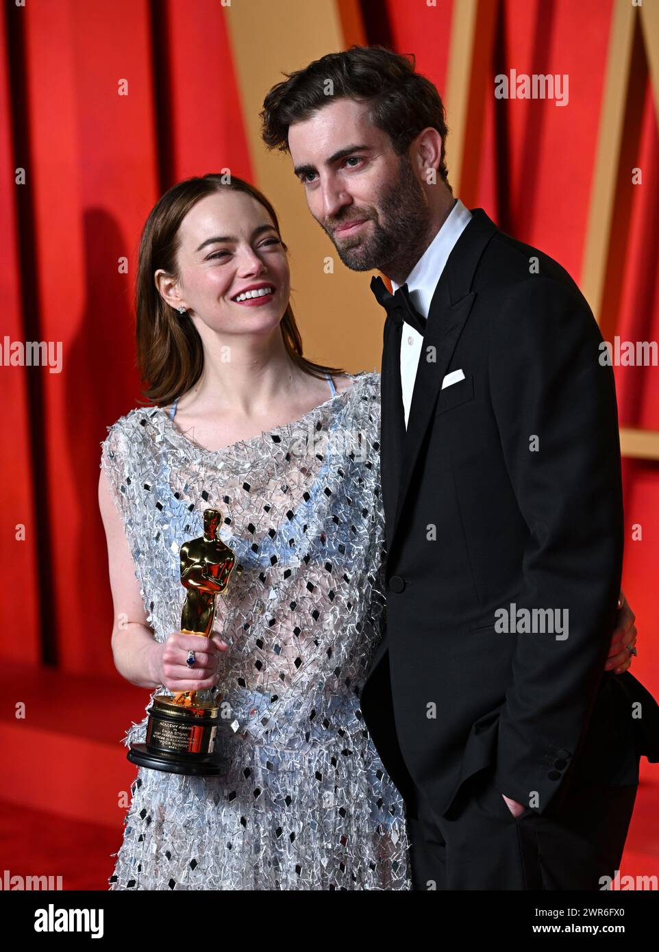 Los Angeles, USA. March 10th, 2024. Emma Stone and Dave McCar arriving ...