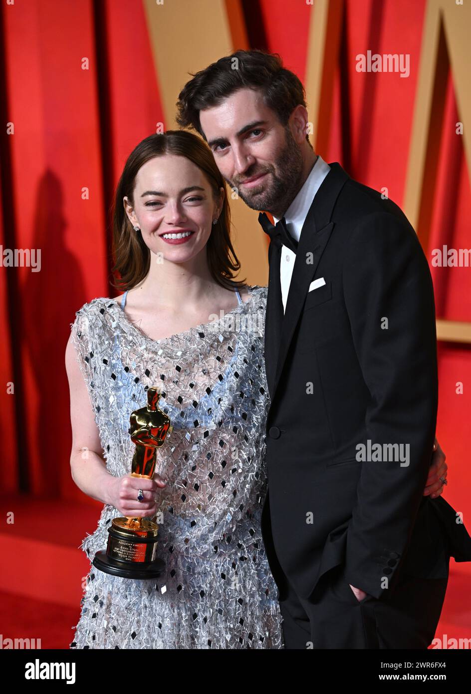 Los Angeles, USA. March 10th, 2024. Emma Stone and Dave McCar arriving ...