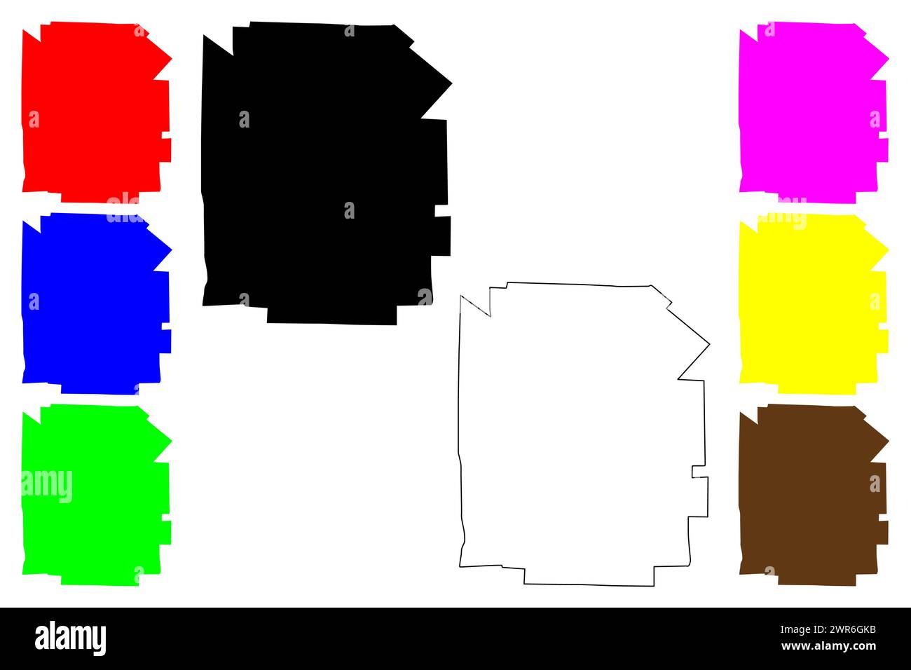 Langley city (Canada, BC, British Columbia Province) map vector ...