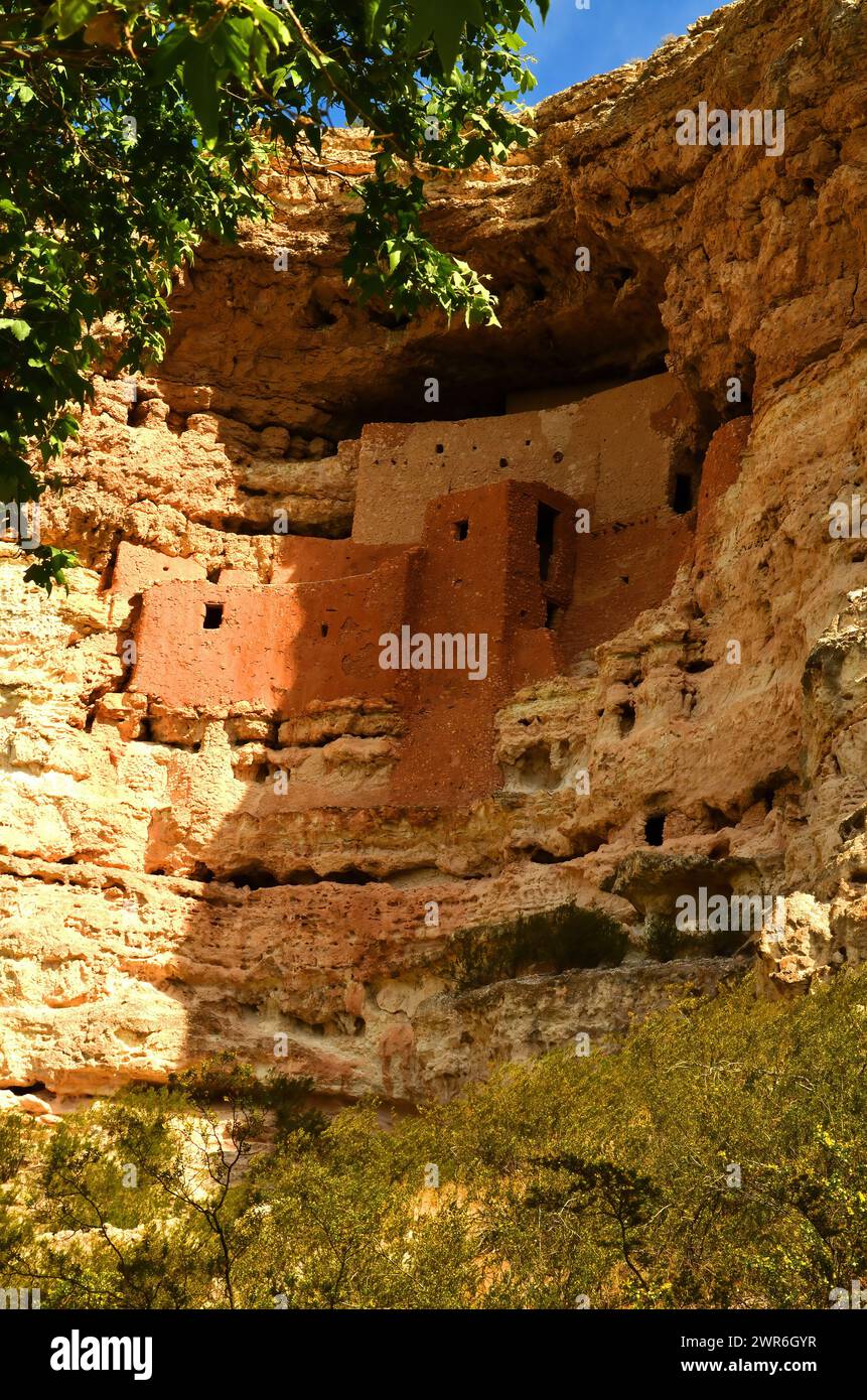 Montezuma's Castle National Monument cliff dwelling ruins, located near ...