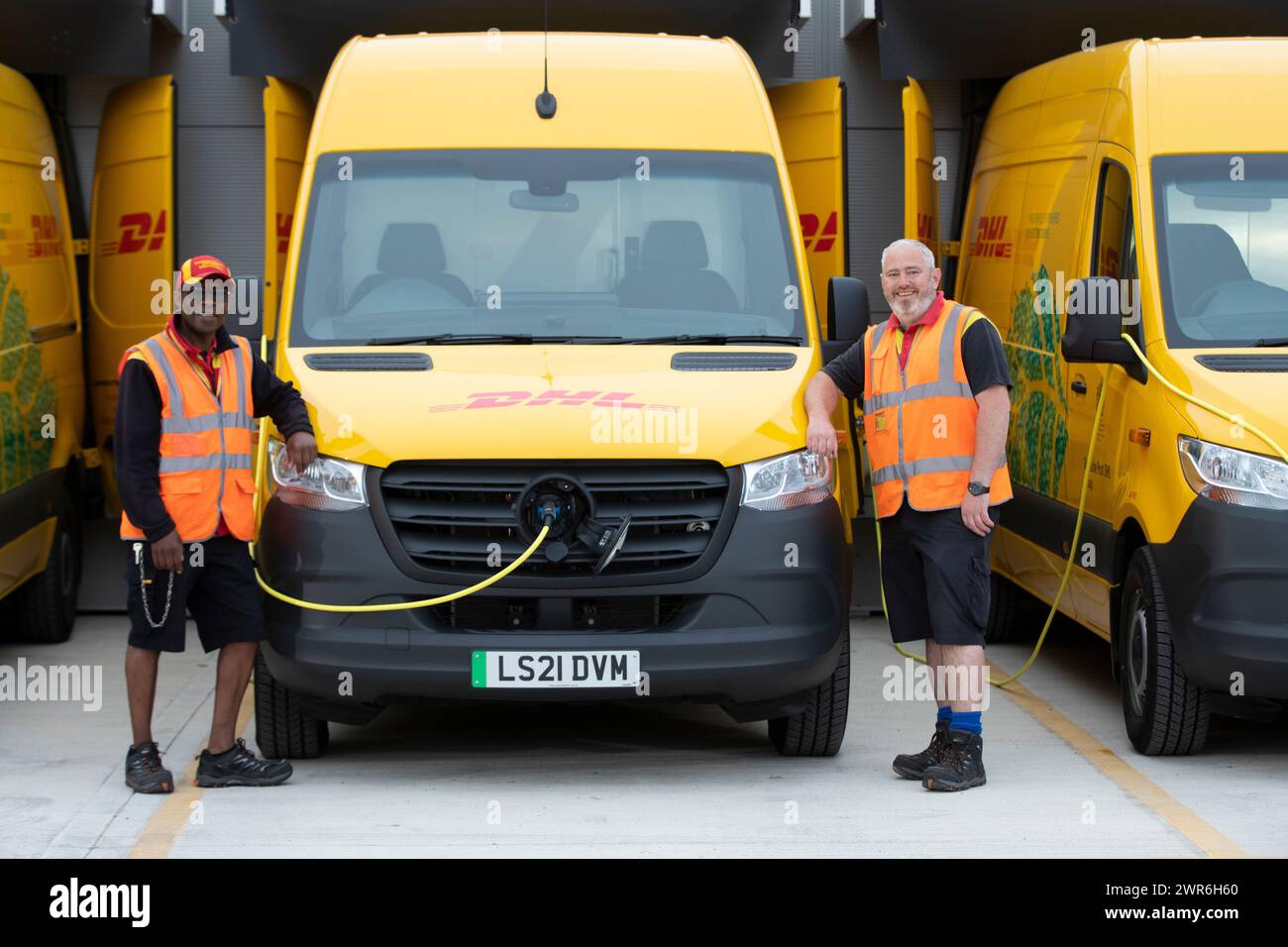 30/06/21 Courier drivers at DHLÕs Leeds depot take charge of a fleet of ...