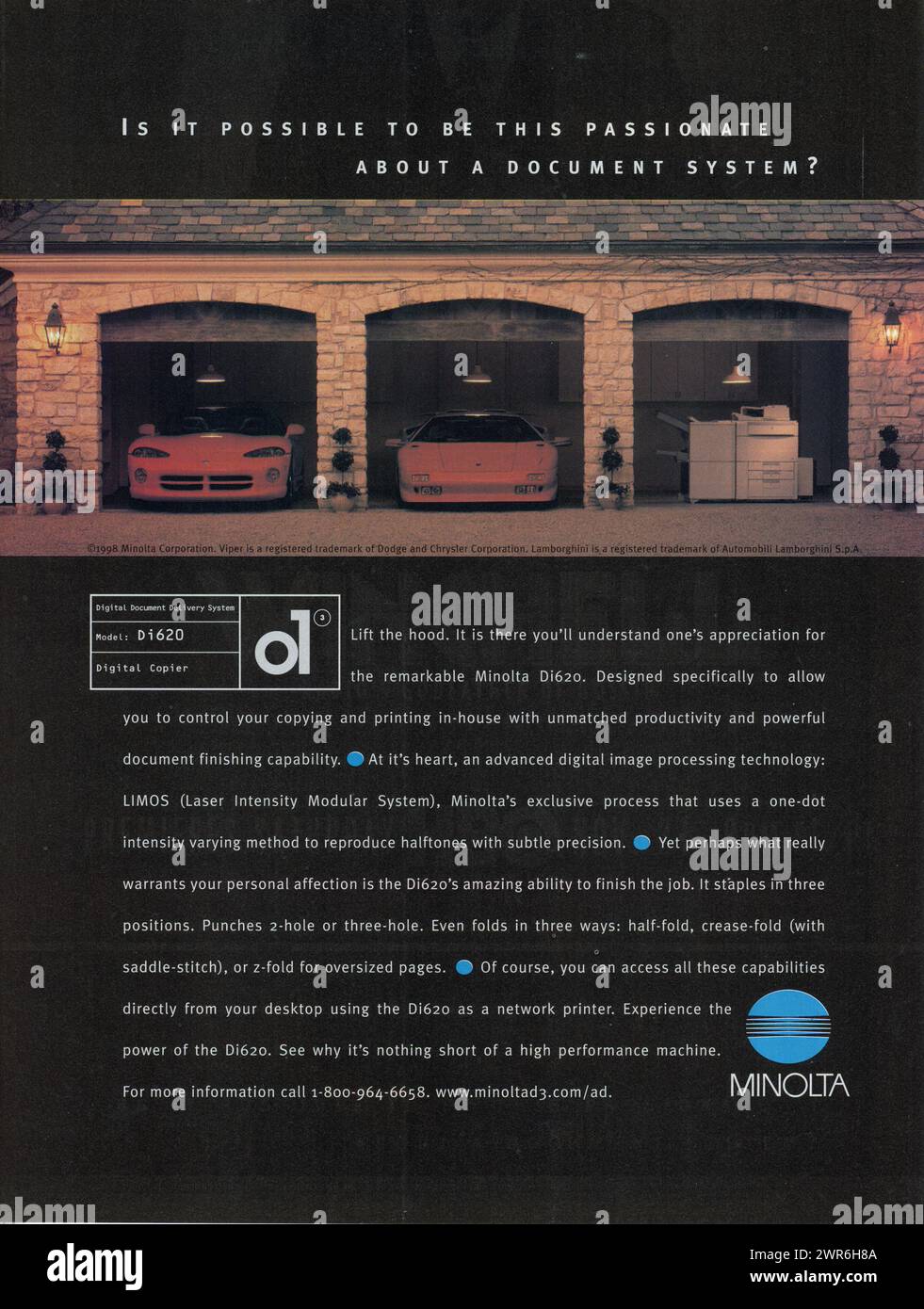 Vintage "Time" magazine 23 November 1998 issue advert, USA Stock Photo ...
