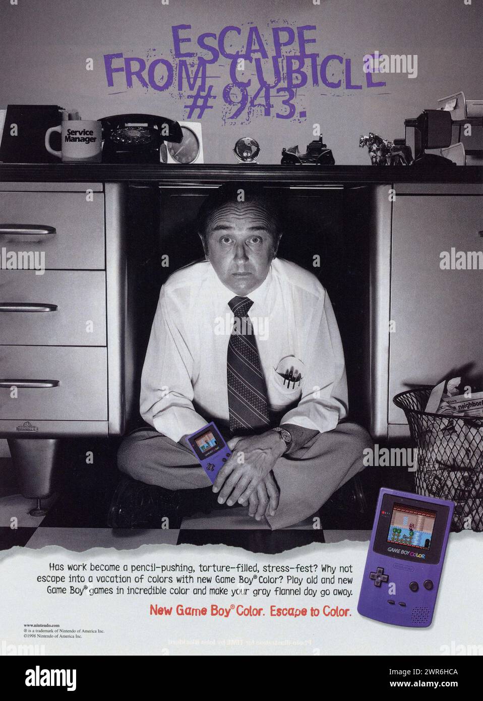 Vintage "Time" magazine 23 November 1998 issue advert, USA Stock Photo ...