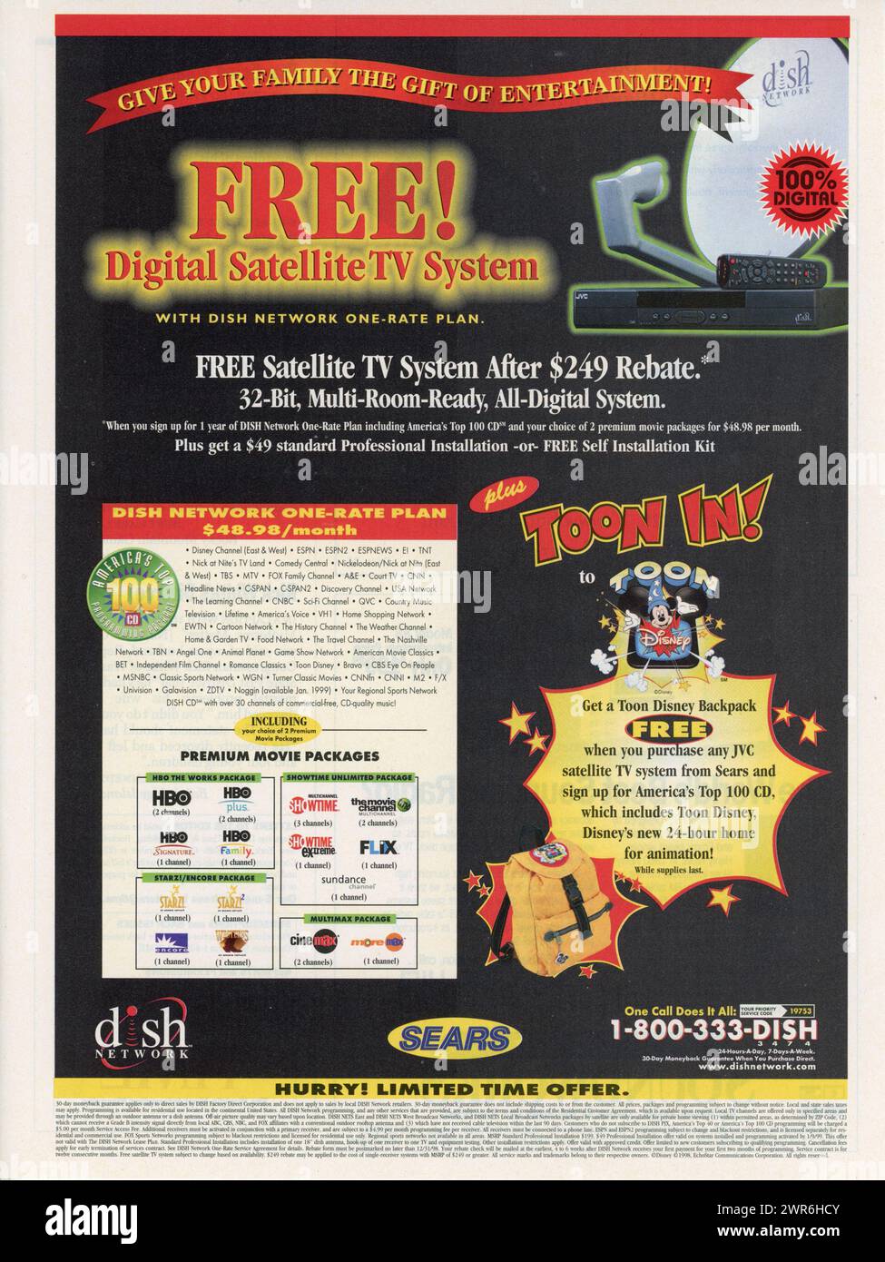 Vintage "Time" magazine 23 November 1998 issue advert, USA Stock Photo ...