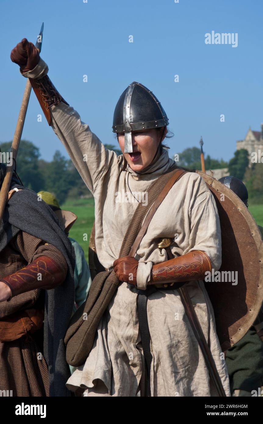 Norman and Saxon soldiers at The Battle of Hastings re-enactment ...