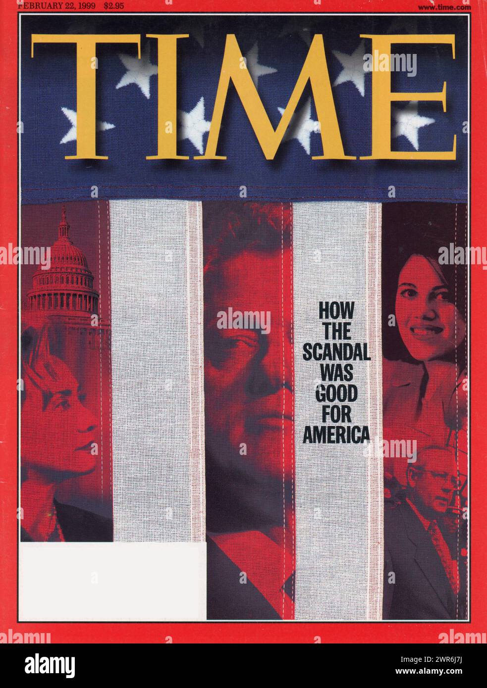 Vintage "Time" magazine 22 February 1999 issue cover, USA Stock Photo ...