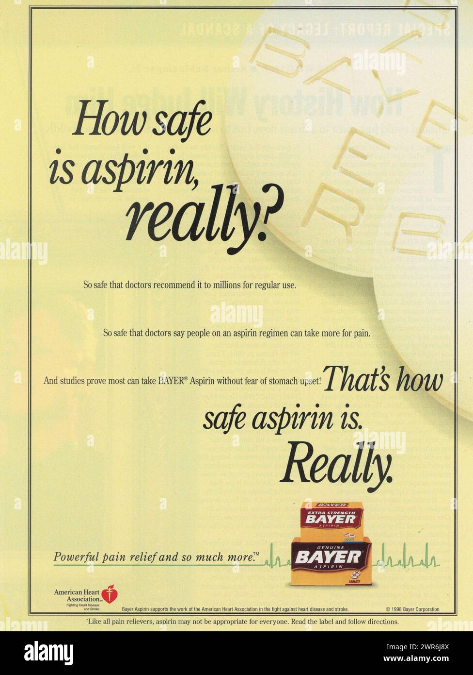 Vintage "Time" magazine 22 February 1999 issue advert, USA Stock Photo ...