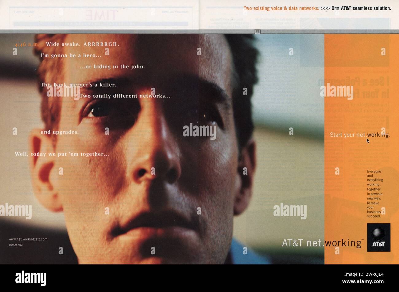 Vintage "Time" magazine 22 February 1999 issue advert, USA Stock Photo ...