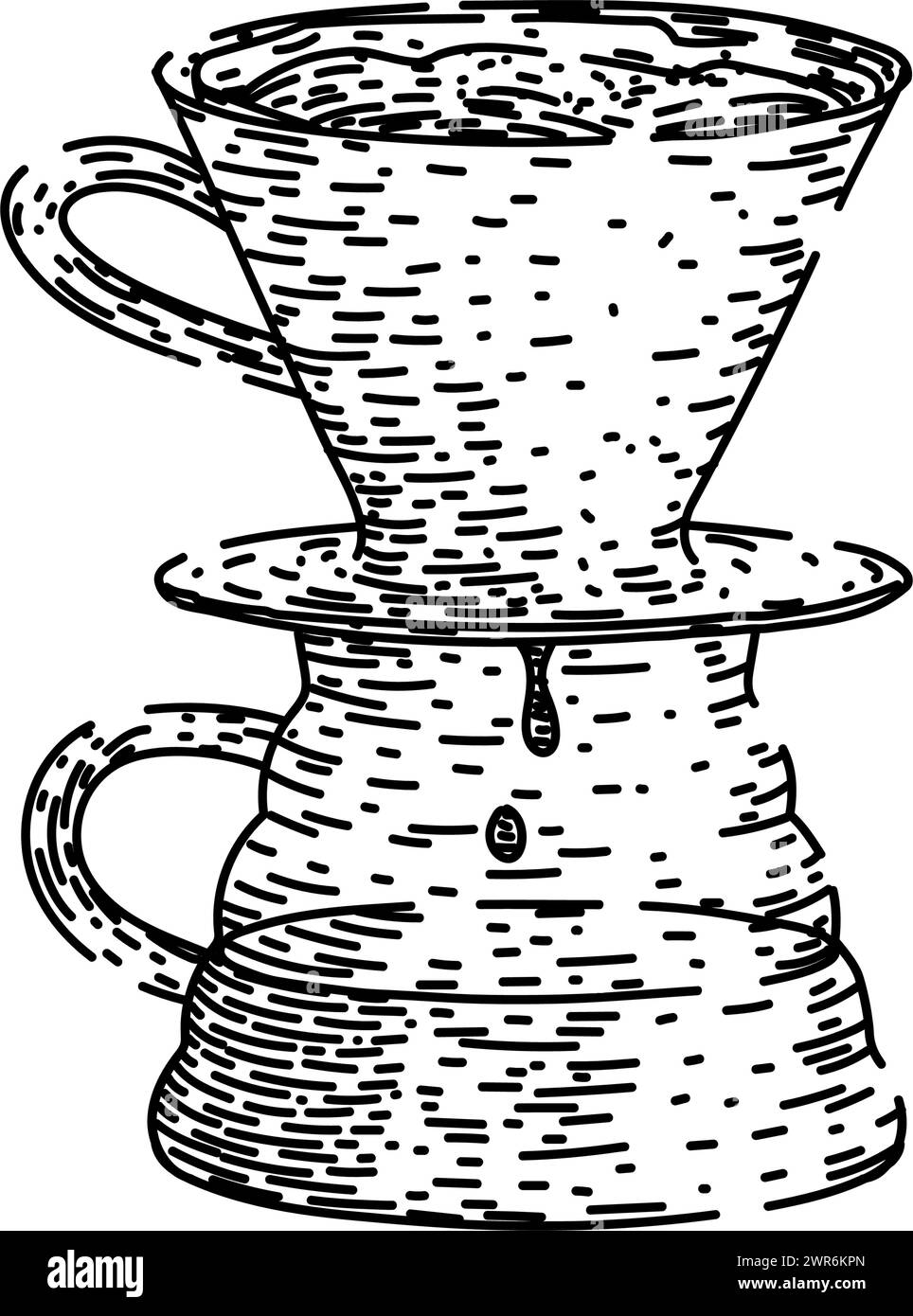 drip coffee shop sketch hand drawn vector Stock Vector Image & Art - Alamy