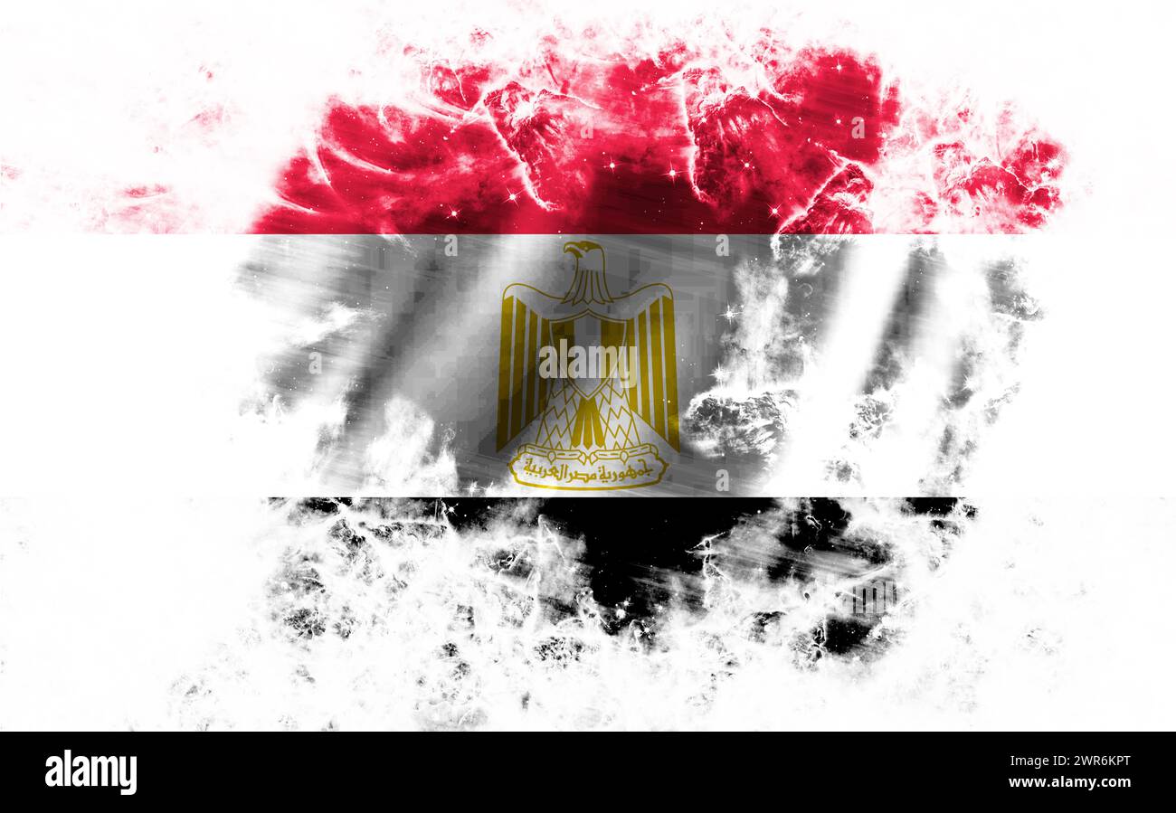 White background with worn Egypt flag Stock Photo - Alamy