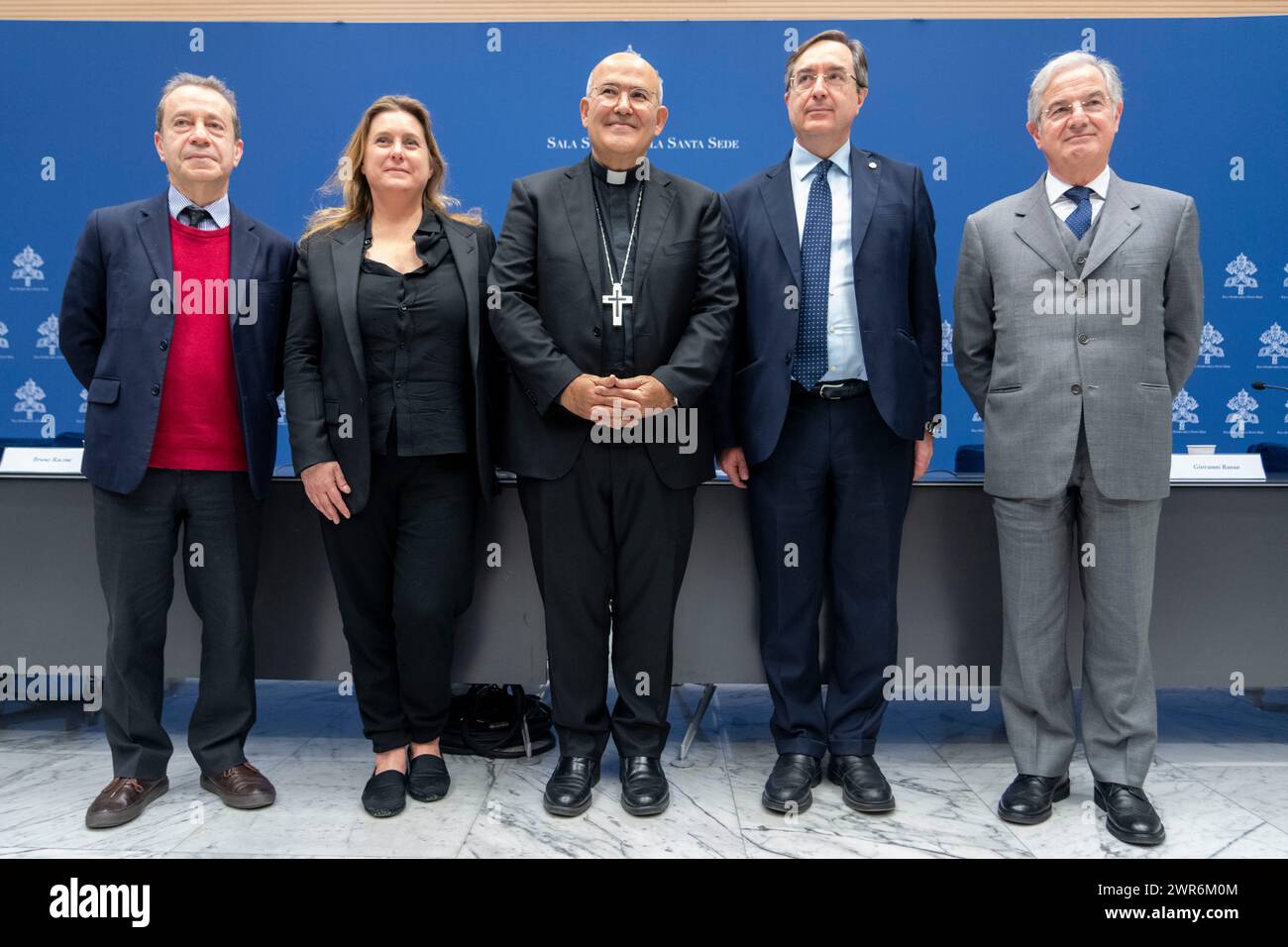 From left, curators Bruno Racine and Chiara Parisi, Vatican Prefect of ...