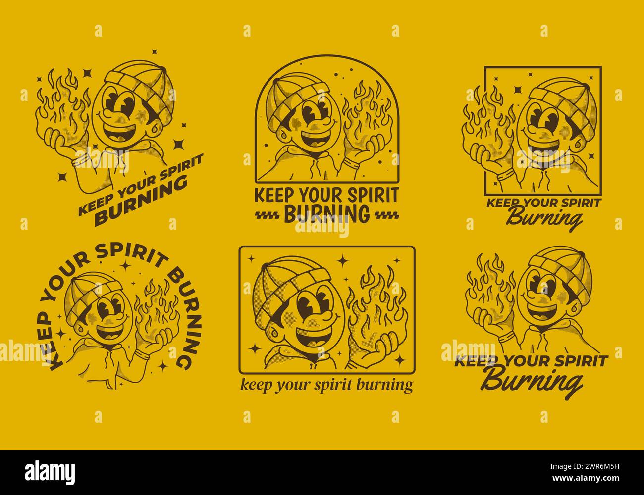 Fire spirit cartoon Stock Vector Images - Alamy