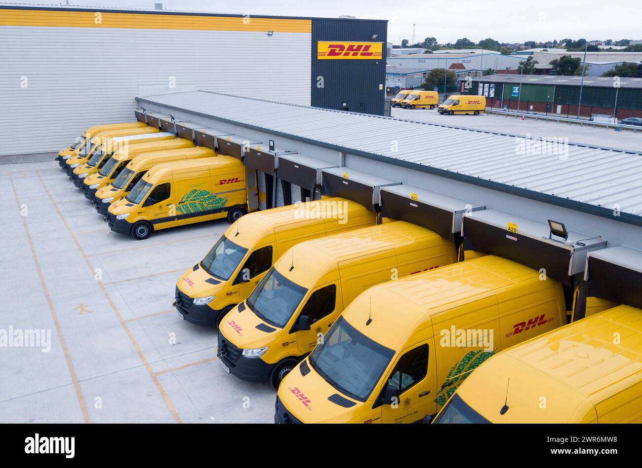 30/06/21 Courier drivers at DHLÕs Leeds depot take charge of a fleet of ...