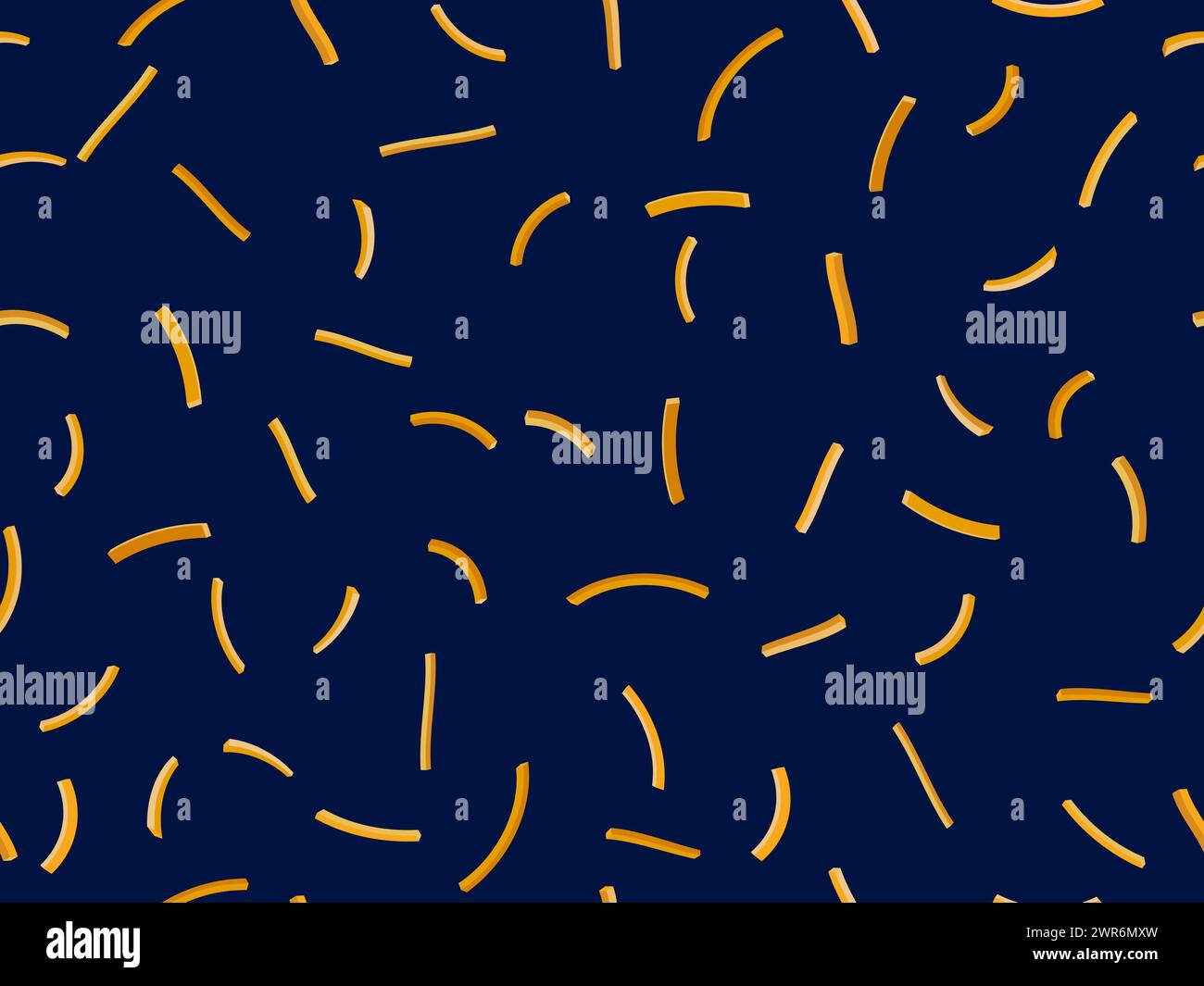 French fries seamless pattern. Fast food, 3D French fries. Deep-fried ...
