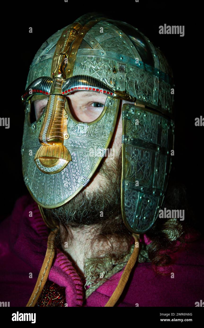 Anglo saxon replica helmet hi-res stock photography and images - Alamy
