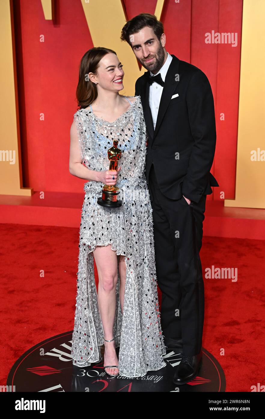 Los Angeles, USA. March 10th, 2024. Emma Stone and Dave McCar arriving ...