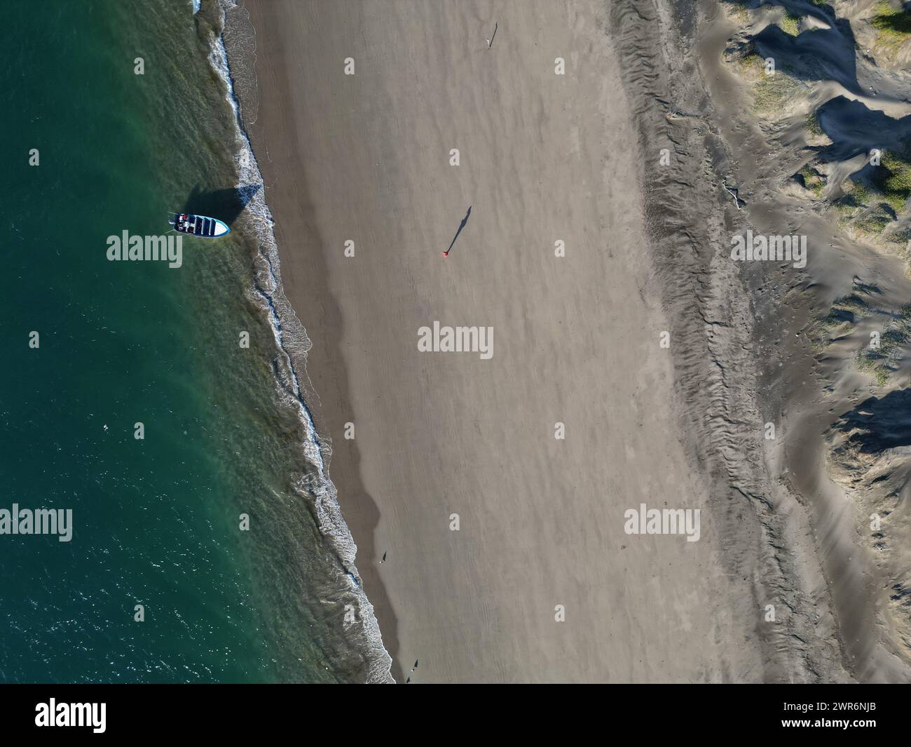 sand dunes desert by the pacific ocean in Puerto chale magdalena bay ...