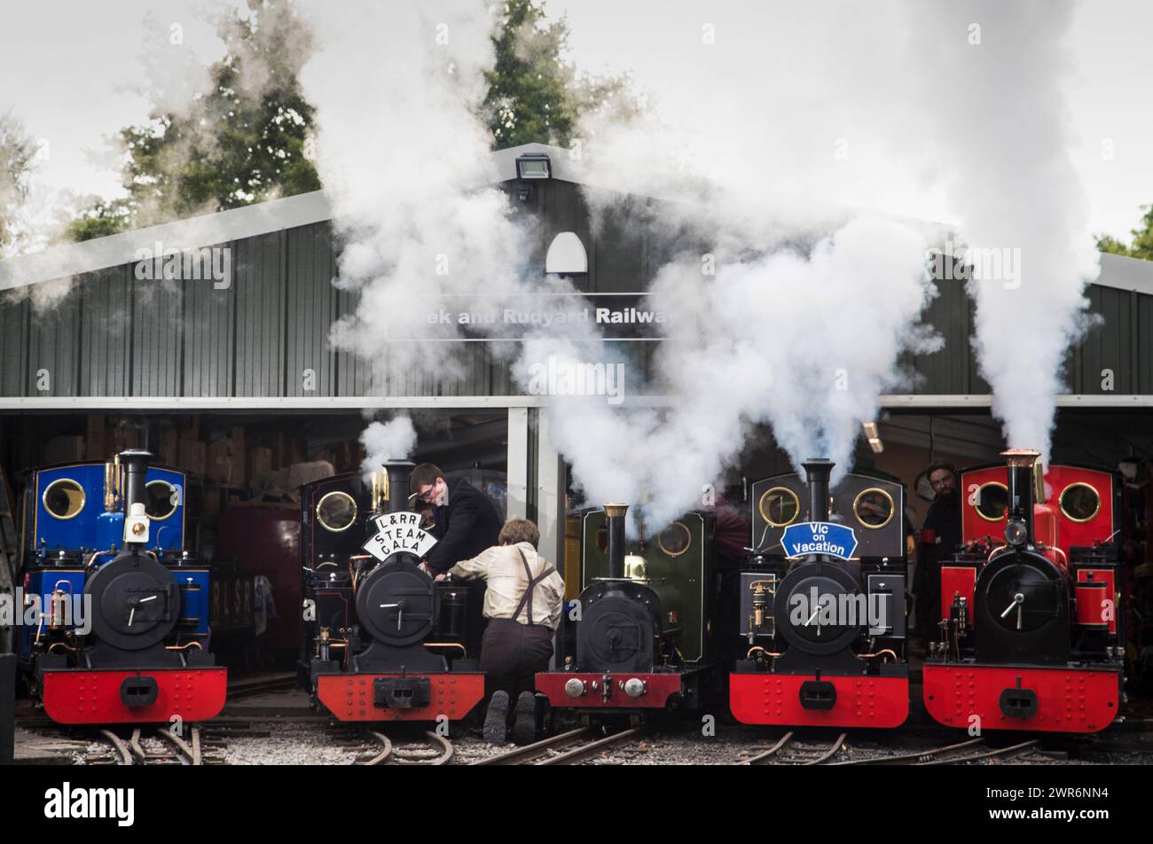 15/09/18 Minature steam engines gather for this weekend's Rudyard Lake ...