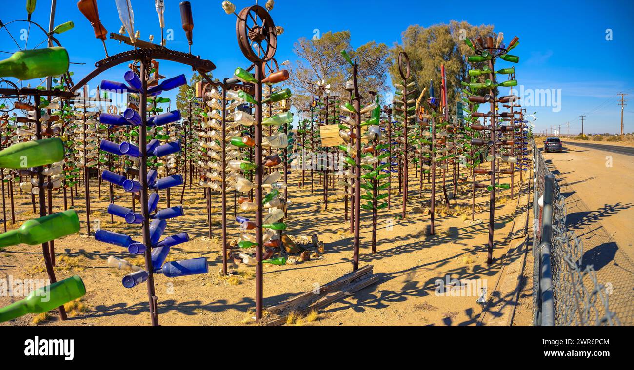Elmer's Bottle Tree Ranch on historic Route 66 in California Stock ...