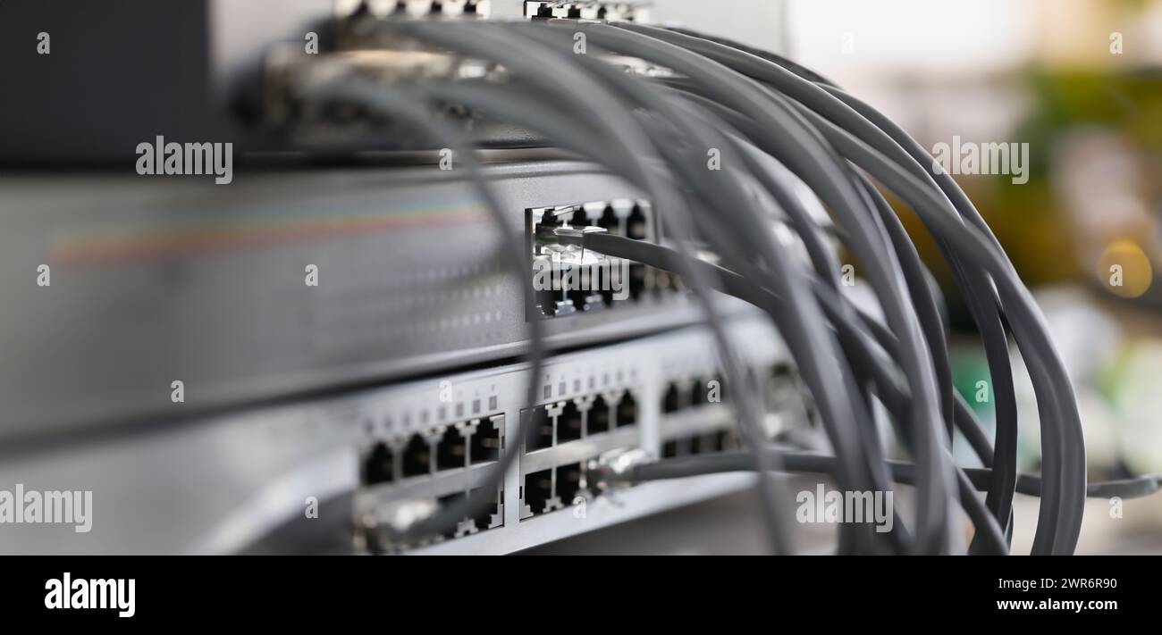 Fiber optical switch connected hi-res stock photography and images - Alamy