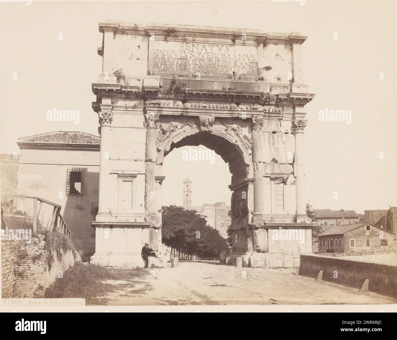 Triumphal Arch of Titus in Rome, Italy, Arco di Tito (Roma) (title on ...