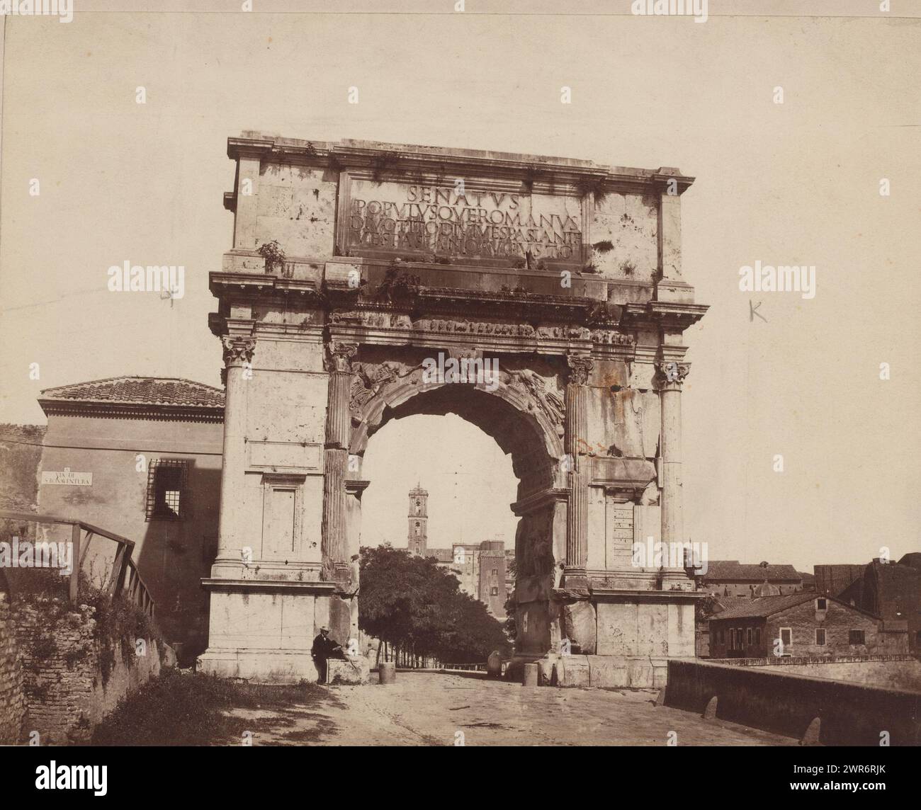 Triumphal Arch of Titus in Rome, Italy, Arco di Tito (Roma) (title on ...