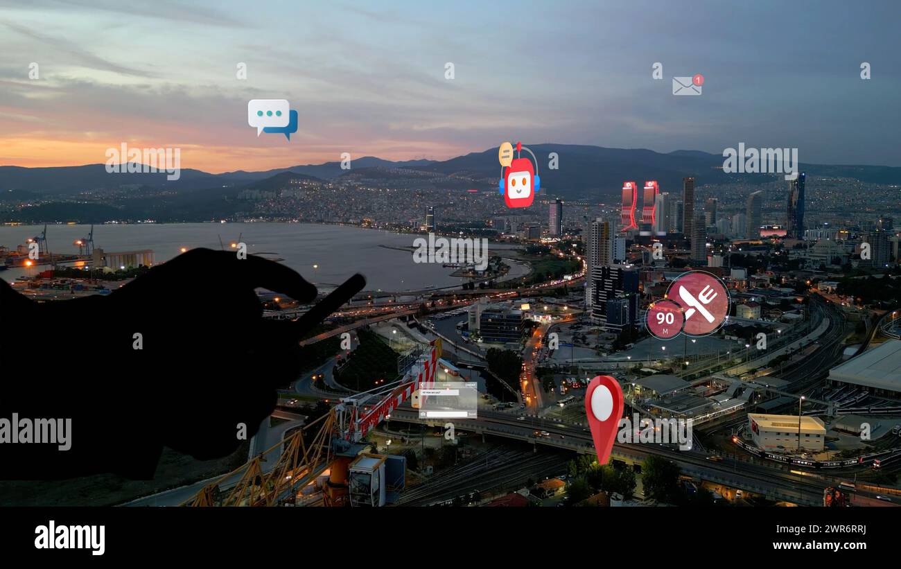 Isometric Bot and cybersecurity, artificial intelligence concept. AI ...