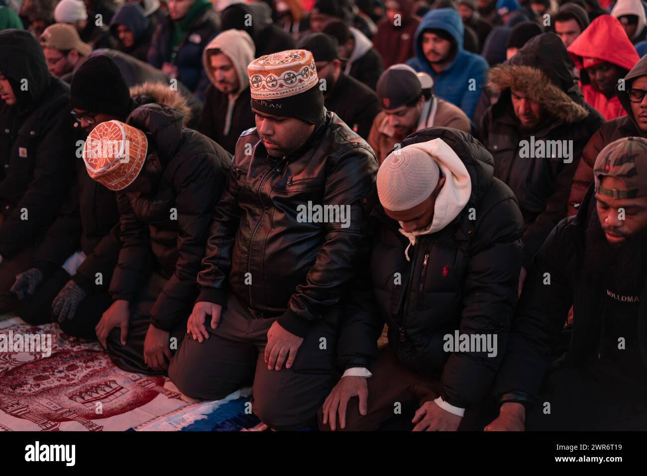 Muslims gathered in Times Square New York City, NY for the first ...
