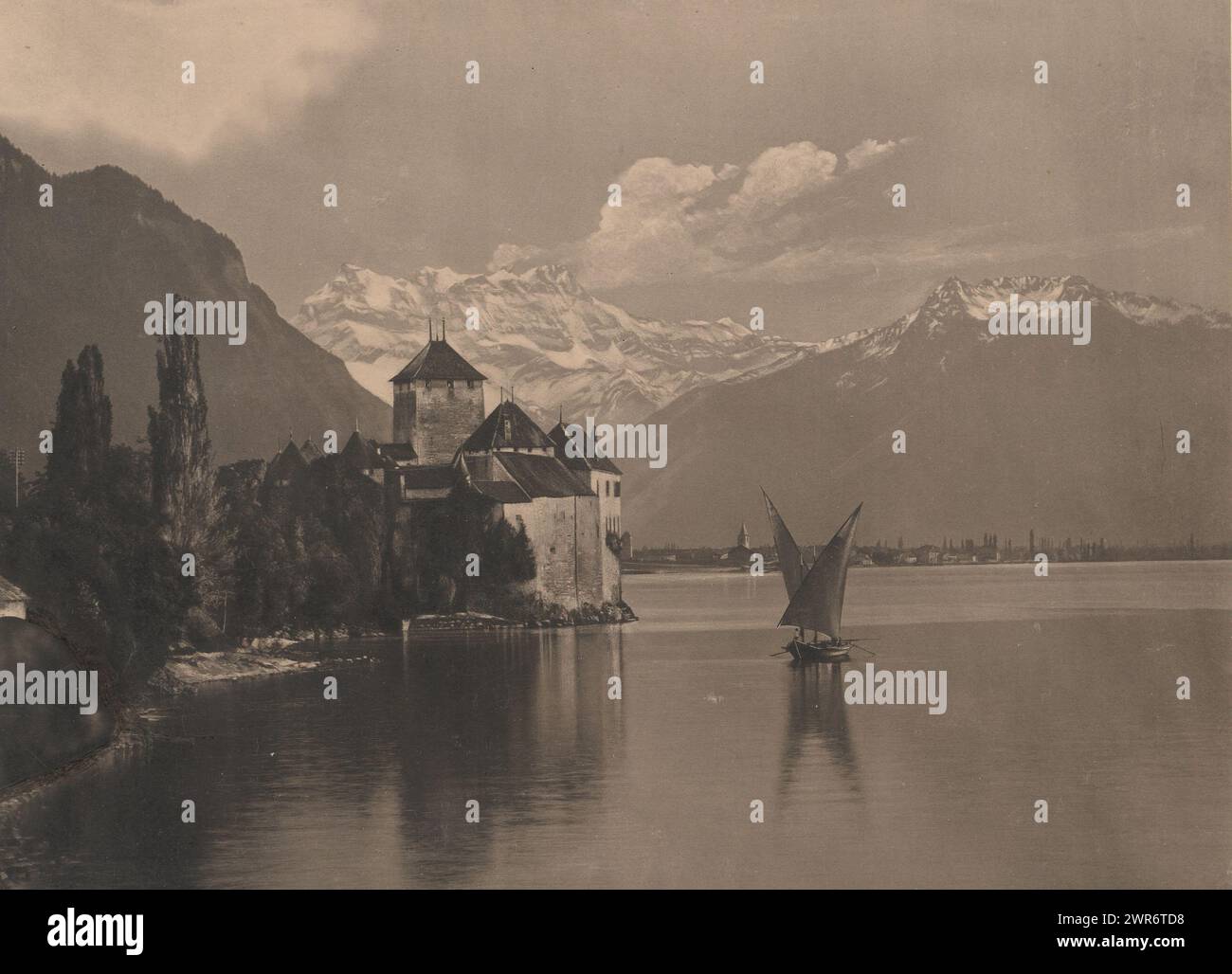 Chillon castle painting hi-res stock photography and images - Alamy